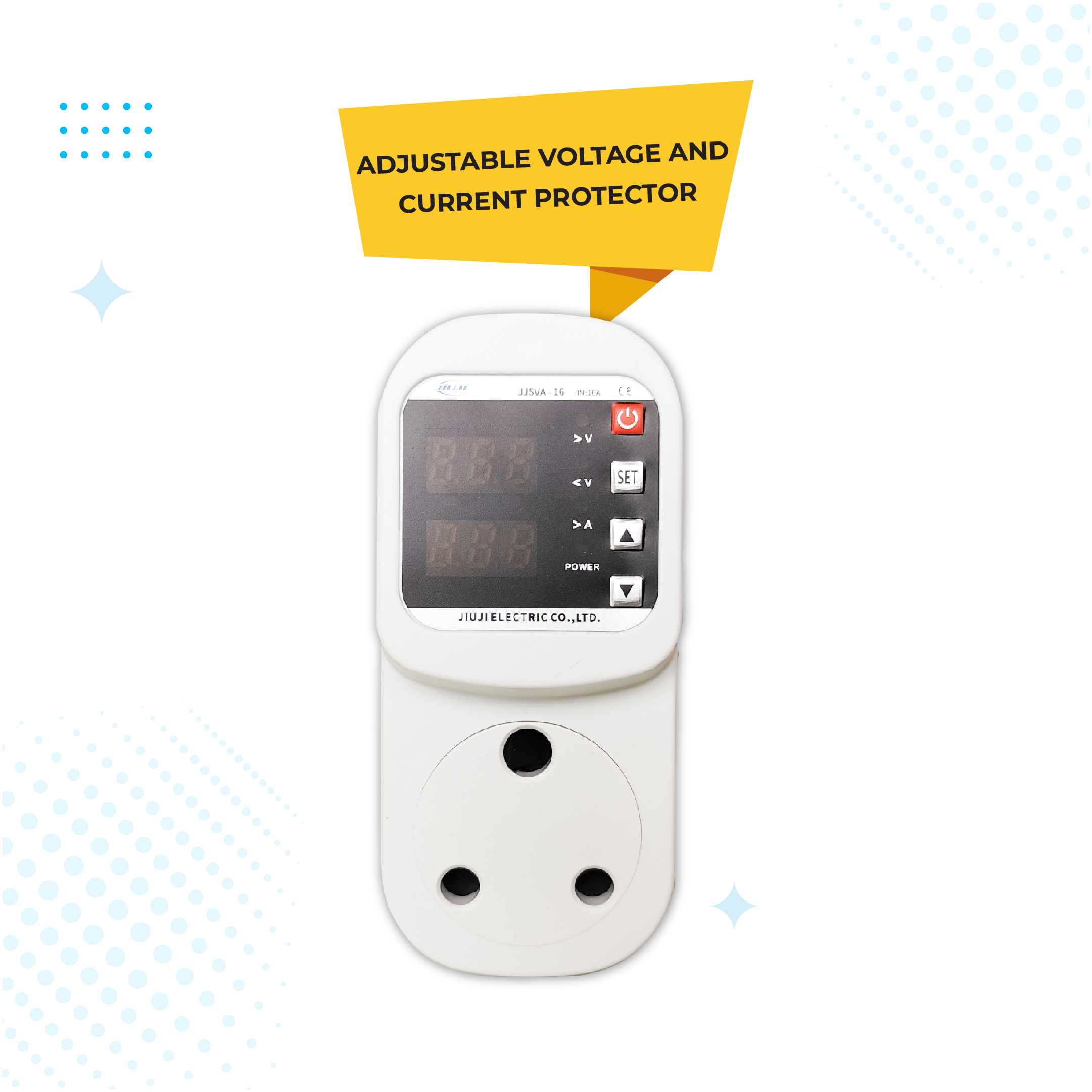 Voltage protector with Voltage & Amp Display (এসির প্লাগ) - ecomartbd.com